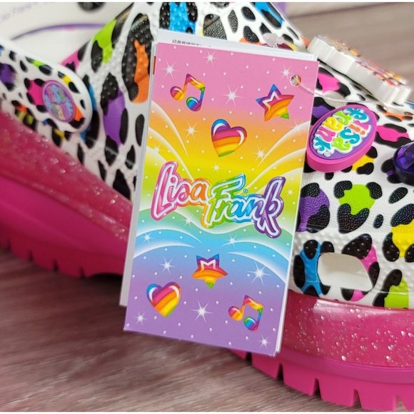 CROCS | Shoes | New Crocs X Lisa Frank Printed Pink Mega Crush Platform ...